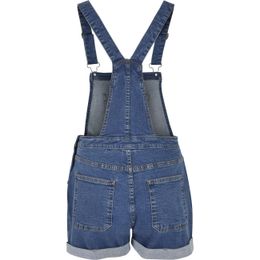 Urban Classics Damen Jumpsuit "Urban Classics Damen Ladies Organic Short Dungaree", blau, Gr. XXXL, unifarben, 50% Baumwolle (Bio), 48% Baumwolle, 2%
