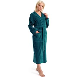 Damenbademantel OTTO HOME, L:125cm, gr&uuml;n, Leichtfrottier, Hausm&auml;ntel, "Jule, ideal f&uuml;r Sauna & Spa, Hotelbademantel, Morgenmantel", einfarbiger