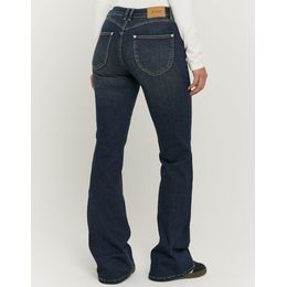 Tally Weijl Damen Bootcut-Jeans "SPADESASSY2", blau, Gr. 42, clean, Denim/Jeans, Obermaterial: 90% Baumwolle, 8% Elastomultiester, 2% Elasthan,