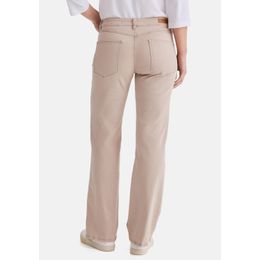STOOKER WOMEN Damen 5-Pocket-Jeans "MARY Denim 5-Pocket Hose", beige, Gr. 36, Denim/Jeans, 97% Baumwolle, 3% Elasthan, Jeans, Wide Leg Fit Casual