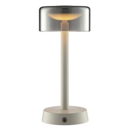Brilliant LED Tischleuchte "Razor", beige, 1, &Oslash; 12cm H: 26cm, 1 Stk., Leuchten, LED Akku Leuchte, 26 cm, 260 lm, 2700 K, Wireless Charging, dimmbar, LED Tischleuchte