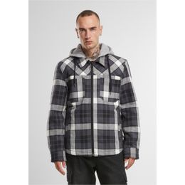 Brandit Herren Winterjacke "Brandit Brandit Top Heavy Twill Jacket", schwarz-wei&szlig;, Gr. XS, kariert, 100% Baumwolle, Jacken