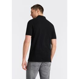 Hugo Herren Poloshirt "Dereso", schwarz, Gr. M, unifarben, Jersey, Obermaterial: 100% Baumwolle, Shirts, Slim Fit, Kurzarm, Hugo Weblabel
