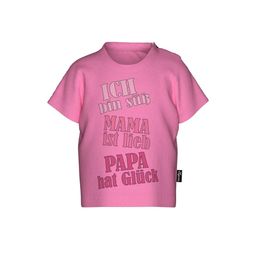 TRIGEMA M&auml;dchen T-Shirt "TRIGEMA T-Shirt mit frechem Spruch-Print", Gr. 80candy, Feinripp, 100% Baumwolle (Bio-Baumwolle kbA), Basic, Shirts