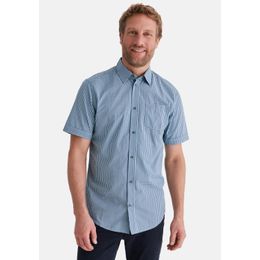 Kurzarmhemd Stooker Men "HUDSON Kurzarm-Hemd", Herren, Gr. L, US-Gr&ouml;&szlig;en, check aqua grau, Stoff, 60% Baumwolle, 40% Polyester, regular fit, Hemden, Stooker HUDSON Herren Kurzarmhemd Regular Fit
