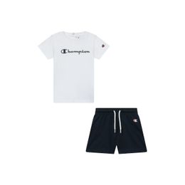 Champion Kinder Shirt & Shorts "ICONS CONTRAST Toddler T-shirt and Shorts Set with Big Logo"wht, nny, Gr. 68, Obermaterial: 100% Baumwolle, KOB