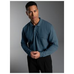 TRIGEMA Herren Poloshirt "TRIGEMA Poloshirt mit Brusttasche", blau, Basic, Gr. M, Piqu&eacute;, 100% Baumwolle, Shirts