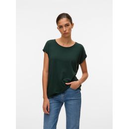 V&eacute;ro Moda VERO MODA Damen T-Shirt "VMAVA PLAIN SS TOP JRS NOOS"pine grove, Gr. M, unifarben, Jersey, Obermaterial: 95% Lyocell, 5% Elasthan, Shirts,