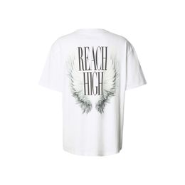 MisterTee Herren T-Shirt "MisterTee Reach High Oversize Tee", wei&szlig;, Gr. M, bedruckt, 100% Baumwolle, Shirts