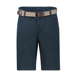 Lerros Bequeme Chino-Bermuda mit G&uuml;rtel und Minimalprint Herren Gr&ouml;&szlig;e 36 blau