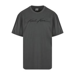 Karl Kani Herren T-Shirt "Karl Kani KK Autograph Heavy Jersey Boxy Tee", grau, Gr. XXS, 100% Baumwolle, Shirts