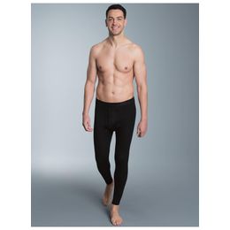 TRIGEMA Herren Lange Unterhose "TRIGEMA Lange Unterhose im Doppelpack", Gr. 9, schwarz, 100% Baumwolle (Bio-Baumwolle kbA), Unterhosen