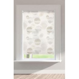 Doppelrollo OTTO HOME, B:70cm H:150cm, grau, Polyester, Rollos, "Belem", Rollo, halbtransparent, im Fixma&szlig;, Kreise, bedruckt, f&uuml;r Fenster & T&uuml;r