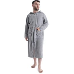 Herrenbademantel OTTO HOME, L:125cm, grau, Leichtfrottee, Hausm&auml;ntel, "Nela, ideal f&uuml;r Sauna & Spa, Hotelbademantel, Morgenmantel", einfarbig, S-4XL,