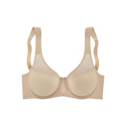Damen Minimizer-BH, NUANCE BY LASCANA, Gr. 80, braun, Netz, Obermaterial: 71% Polyamid, 29% Elasthan, BHs, mit B&uuml;gel & breiten, wattierten Tr&auml;gern &ndash;