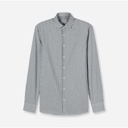 OLYMP Herren Langarmhemd "Level Five"graugr&uuml;n, Gr. 41, gestreift, Web, Obermaterial: 64% Baumwolle, 27% Polyester, 9% Elasthan, Hemden, Businesshemd,