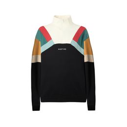 Kaotiko Sweatshirt 'ALECK' Herren Gr&ouml;&szlig;e M camel / elfenbein / knallrot / schwarz