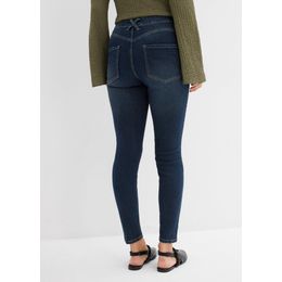 bonprix Damen Skinny-fit-Jeans, blau, Gr. 36, Denim/Jeans, Obermaterial: 82% Baumwolle, 17% Polyester, 1% Elasthan, Jeans, mit Stretch-Anteil,
