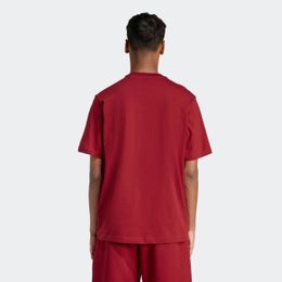 Herren T-Shirt "M FI SL T", rot, Gr. M, adidas Sportswear, Obermaterial: 100% Baumwolle, Shirts, sportlicher Stil, Kurzarm, mit kleinem 3-Streifen