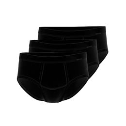Ammann Herren Slip "3er Pack Slip mit Eingriff Day Classic / Feinripp Premium", Gr. 5, schwarz, Obermaterial: 100% Baumwolle CO., Unterhosen