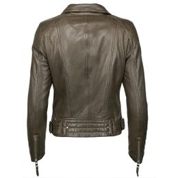 Mustang Damen Lederjacke "31019271", gr&uuml;n, Gr. S, Obermaterial: 100% Lammleder. Futter: 100% Baumwolle. &Auml;rmelfutter: 100% Polyester, Jacken