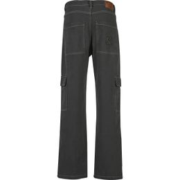 Karl Kani Herren Cargohose "Karl Kani Karl Kani OG Washed Cargo Pants", grau, Gr. S, unifarben, 100% Baumwolle, Hosen