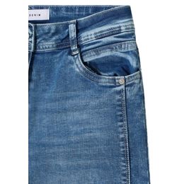 Cecil Damen Weite Jeans "Style Toronto", blau, Gr. 30, unifarben, Denim/Jeans, Obermaterial: 78% Baumwolle, 20% Polyester, 2% Elasthan. Futter: 52%