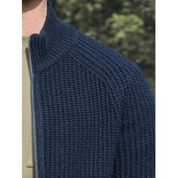 Lerros Herren Strickjacke "Modische Strickjacke - casual und bequem", blau, Gr. S, 50% Polyacryl, 30% Wolle, 20% Baumwolle, Strickjacken