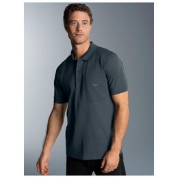 TRIGEMA Herren Poloshirt "TRIGEMA Polohemd mit Brusttasche", grau, Basic, Gr. M, Piqu&eacute;, 100% Baumwolle, Shirts