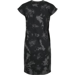 Urban Classics Damen Shirtkleid "Urban Classics Damen Ladies Bleached Dress"schwarz, grau, Basic, Gr. M, 100% Baumwolle, Kleider