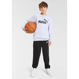 Trainingsanzug Puma "ESS NO.1 LOGO CREW SWEAT SUIT TR B", Jungen, Gr. 128, cool weather, Sweatware, Obermaterial: 68% Baumwolle, 32% Polyester, bedruckt, regular fit, Sportanz&uuml;ge Trainingsanzug, f&uuml;r Jugendliche, mit Rundhalsausschnitt, mit gerippten B&uuml;ndchen