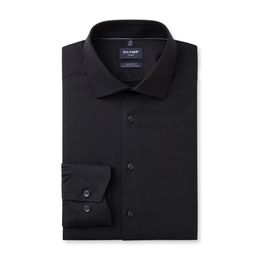OLYMP Herren Businesshemd "Luxor modern fit", schwarz, Gr. 46, Web, Obermaterial: 64% Baumwolle, 27% Polyester, 9% Elasthan, Hemden, Comfort Stretch,