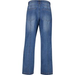 Urban Classics Herren Bequeme Jeans "Urban Classics Wide Leg Denim With Dividing Seams", blau, Gr. 31, unifarben, 100% Baumwolle, Jeans