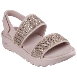 Skechers Damen Sandale "ARCH FIT FOOTSTEPS-ENCHANT", Gr. 39, rosa, EVA, Glitzer, Schuhe, mit Luxe Foam