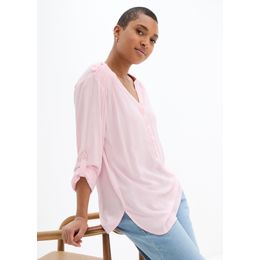 bonprix Damen Tunika "Tunikabluse aus softer Viskose", rosa, Gr. 50, Obermaterial: 100% Viskose, Tuniken, Casual Stil, Regular Fit, mit Rundsaum, mit