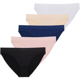 Dorina Damen Slip "Rosanne", Gr. XS, schwarz, Microfaser, Obermaterial: 93% Polyamid, 7% Elasthan, unifarben, Unterhosen, mit flacher