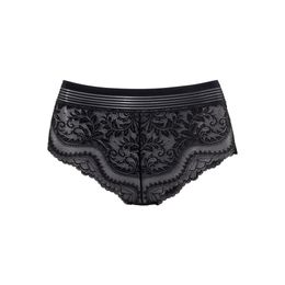 Damen High-Waist-Slip, PETITE FLEUR GOLD BY LASCANA, Gr. 36, schwarz, Spitze, Obermaterial: 90% Polyamid, 10% Elasthan, Unterhosen, mit eleganter