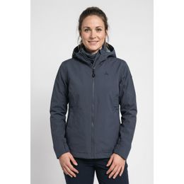 Sch&ouml;ffel SCH&Ouml;FFEL Damen Regenjacke "Jacket Style Bohorok WMS", grau, Gr. 46, Obermaterial: 100% Polyester, Jacken, &Uuml;bergangsjacke mit wasserdichter Membran