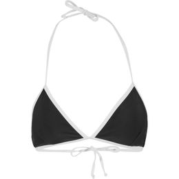 Urban Classics Damen B&uuml;gel-Tankini "Urban Classics Ladies Retro Triangle Bikini", schwarz-wei&szlig;, Gr. XL, 83% Polyester, 17% Elasthan, Bikini-Sets