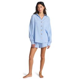 Billabong Damen Langarmshirt "Swell Blouse"twilight blau, Gr. M, Obermaterial: 100% Baumwolle., Shirts
