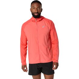 asics Herren Laufjacke "ROAD PACKABLE JACKET"coral reef, Gr. XL, Softshell, Obermaterial: 100% Nylon, Jacken, &Uuml;bergangsjacke
