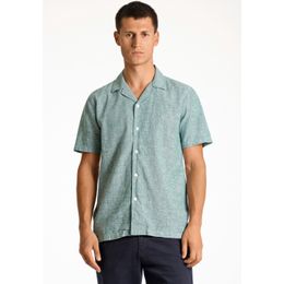 LINDBERGH Herren Leinenhemd "Leinenhemd Relaxed Fit", gr&uuml;n, Gr. L, Obermaterial: 55% Leinen, 45% Baumwolle, Hemden