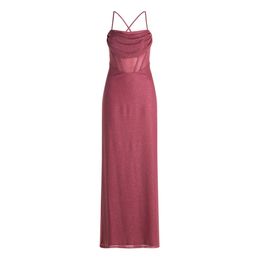 Vera Mont Damen Abendkleid "Damen im Glitzer-Look"pink, schwarz pink, Gr. 32, Netz, Obermaterial: 100% Polyester. Besatz: 100% Polyamid. Futter: 100%