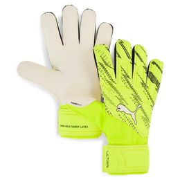 Torwarthandschuhe Puma "ULTRA MATCH RC", Damen, Gr. 10, gelb alert, Puma schwarz, Obermaterial: 100% Polyester, gemustert, Handschuhe, f&uuml;r Erwachsene, mit Multi-Grip-Latexhandfl&auml;chen, mit Daumenwickel