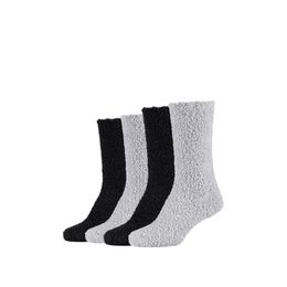 Camano Damen Socken "Socken Cosy Kuschelsocken Flauschig Warm Damen Lang", Gr. 35, schwarz, 98% Polyester, 2% Elasthan, uni, Socken