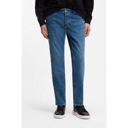 HUGO BLUE Herren Tapered-fit-Jeans "Brody", blau, Gr. 31, unifarben, Denim/Jeans, Obermaterial: 99% Baumwolle, 1% Elasthan, Jeans, mit
