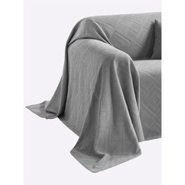 Tagesdecke, B:190cm L:160cm, grau, PEREIRA DA CHUNA, 100% Baumwolle, Tagesdecken