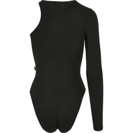Urban Classics Damen Body "Urban Classics Damen Ladies Organic Stretch Asymmetric Body"schwarz, Gr. XXL, 95% Baumwolle, 5% Elasthan, Bodys