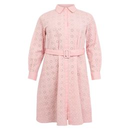 Yoek Kleid Damen Gr&ouml;&szlig;e 38/40 rosa / wei&szlig; Winterkleid