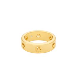 Michael Kors Damen Fingerring "Schmuck Geschenk Metall PREMIUM", 18, Metall, 6,7mmgelbgoldfarben, Metall, Fingerringe